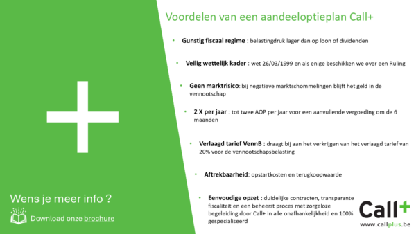 CallPlus - Het aandelenoptieplan omkaderd door een ruling